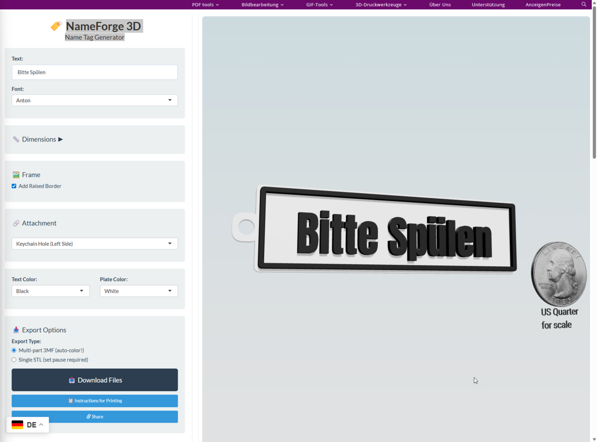 NameForge 3D Name Tag Generator